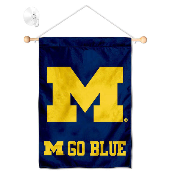 Michigan Team University Wolverines Go Blue Banner for Windows Doors ...
