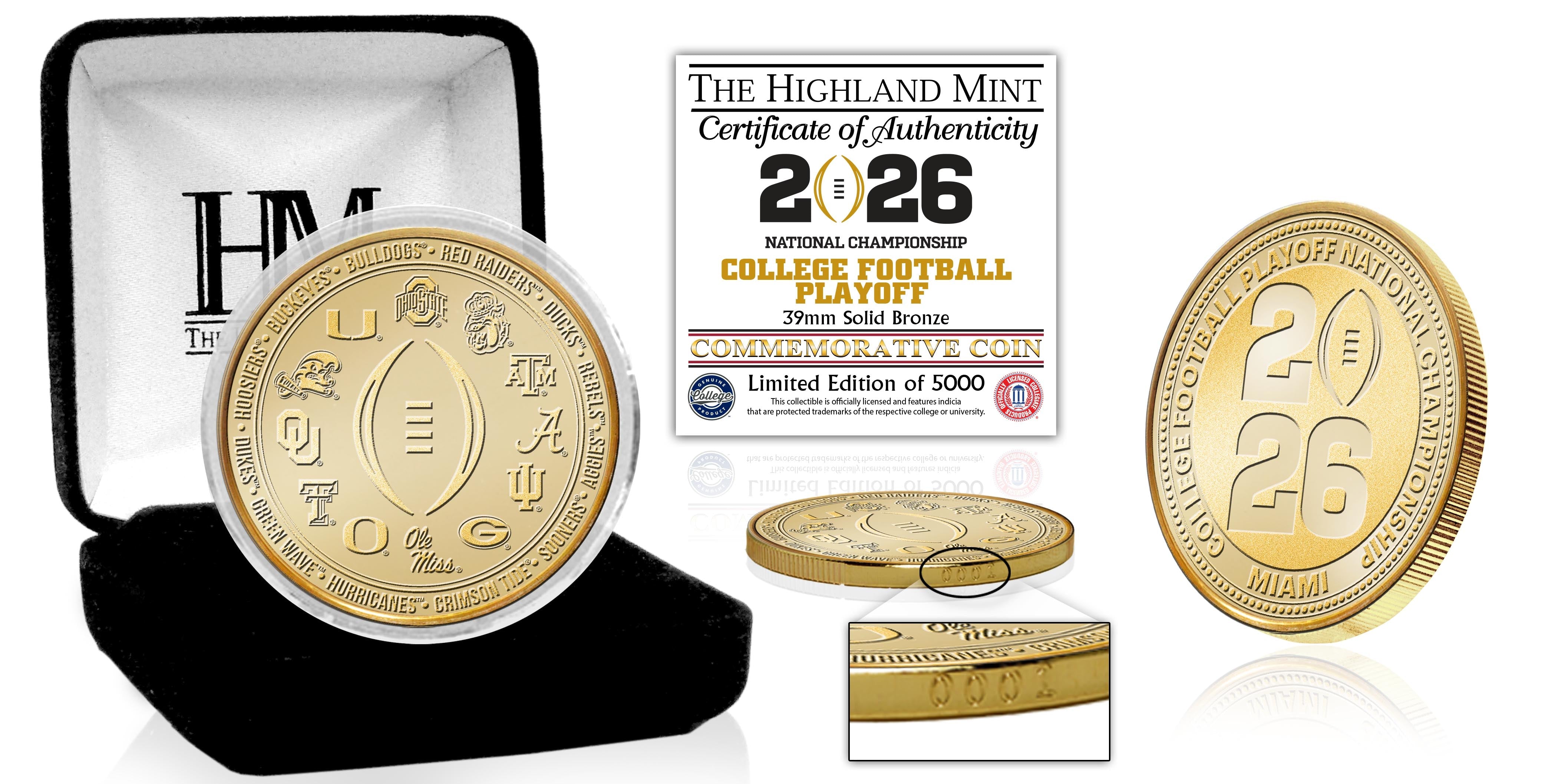 2025-26 12 Team College Football Playoffs Bronze Coin | Sports Gifts ...