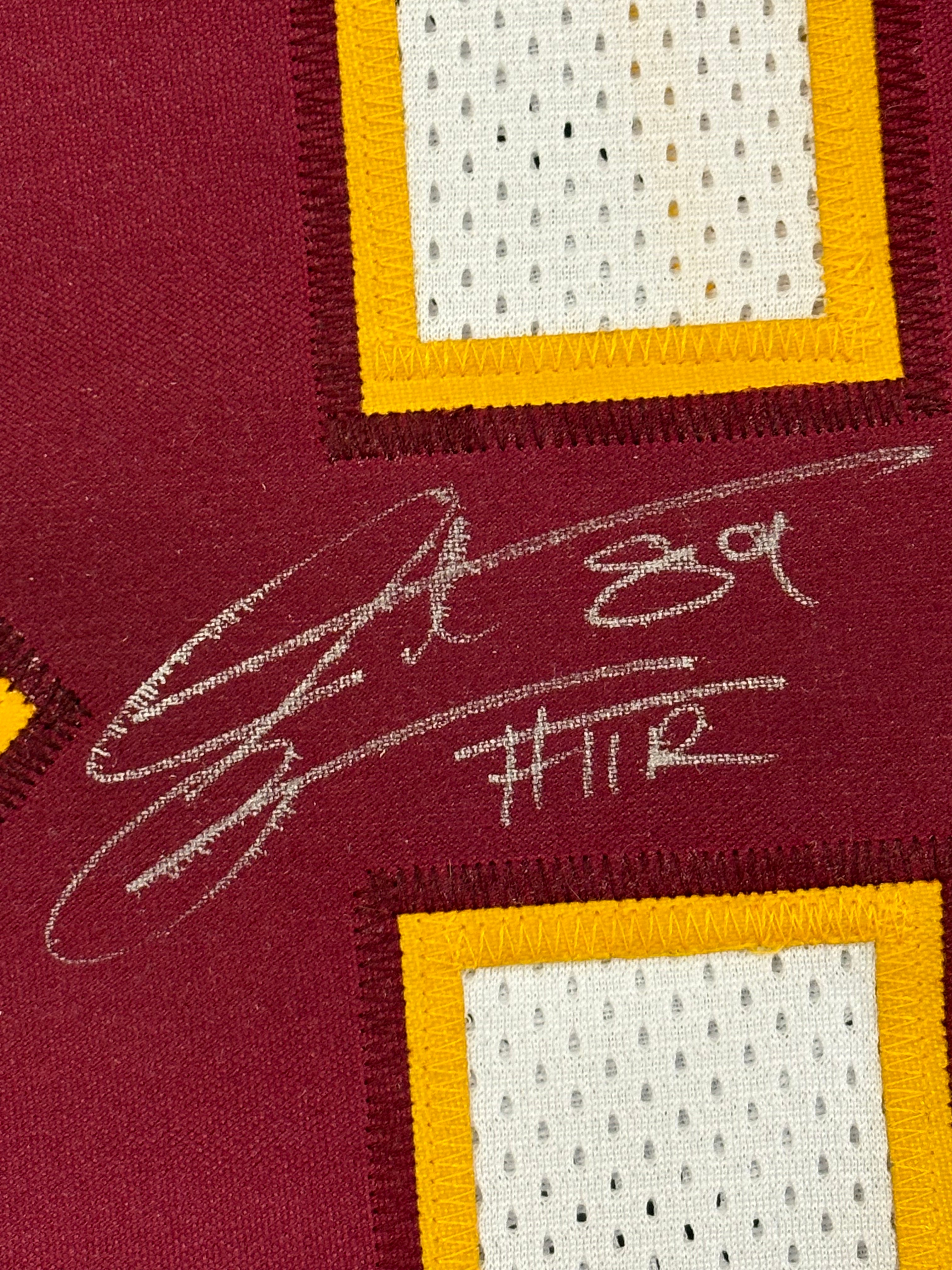 Washington Commanders Santana Moss Signed Autograph Wht Custom Jersey ...