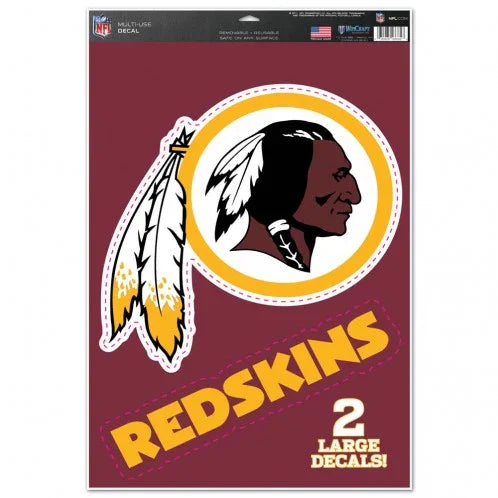 Washington Redskins Multi Use Large Decals (2 Pack) Indoor/Outdoor ...