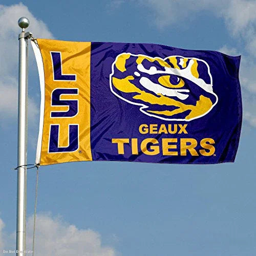 LSU Tiger Geaux University Large College Flag | 757 Sports Collectibles
