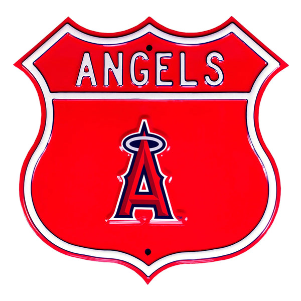 Los Angeles Angels Steel Route Sign-Primary Logo | 757 Sports Collectibles