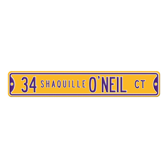 Los Angeles Lakers Steel Street Sign-34 SHAQUILLE O'NEAL CT | 757 ...