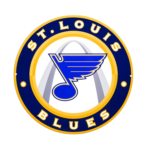 St Louis Blues Laser Cut Steel Logo Spirit Size-Circle Logo | Sports ...