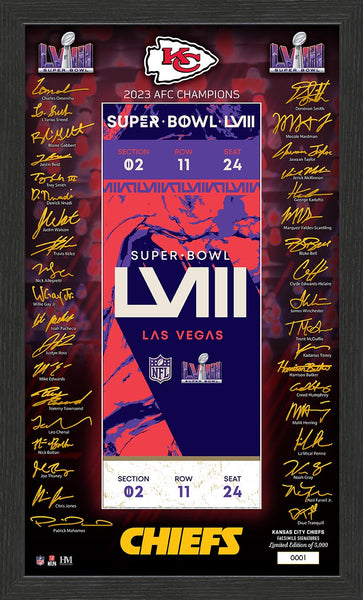 Kansas City Chiefs Super Bowl 58 Signature Ticket Frame | Sports Gifts ...