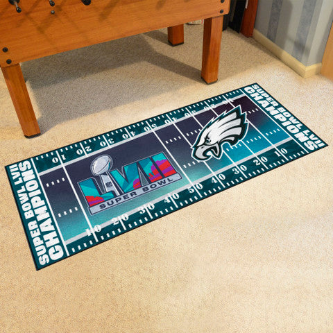 Philadelphia Eagles Super Bowl LVII Football Field Runner | 757 Sports ...
