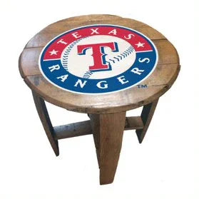 Texas Rangers Oak Barrel Table | 757 Sports Collectibles